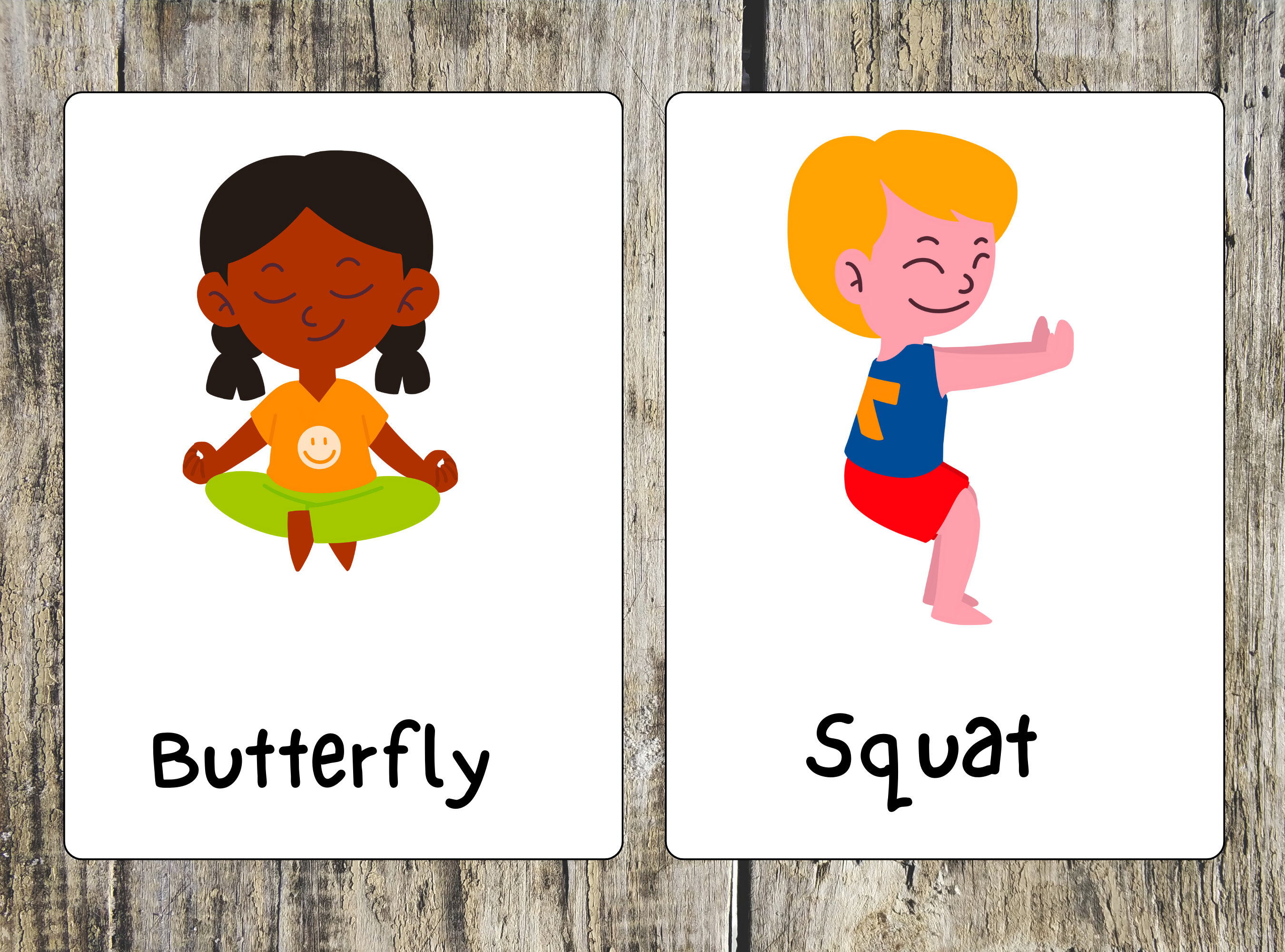 Yoga Poses Cards Kids, Yoga Poses Flash Cards Kids, Yoga Poses Kids ...