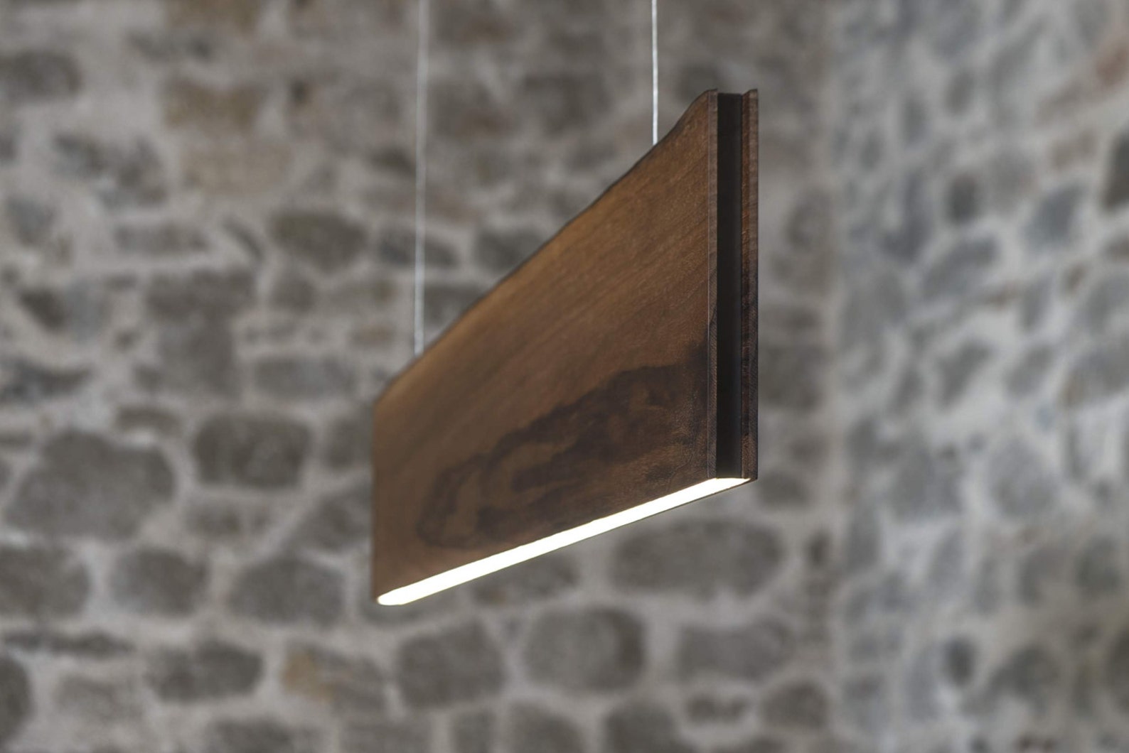 Led Line Lamp Walnut | Etsy