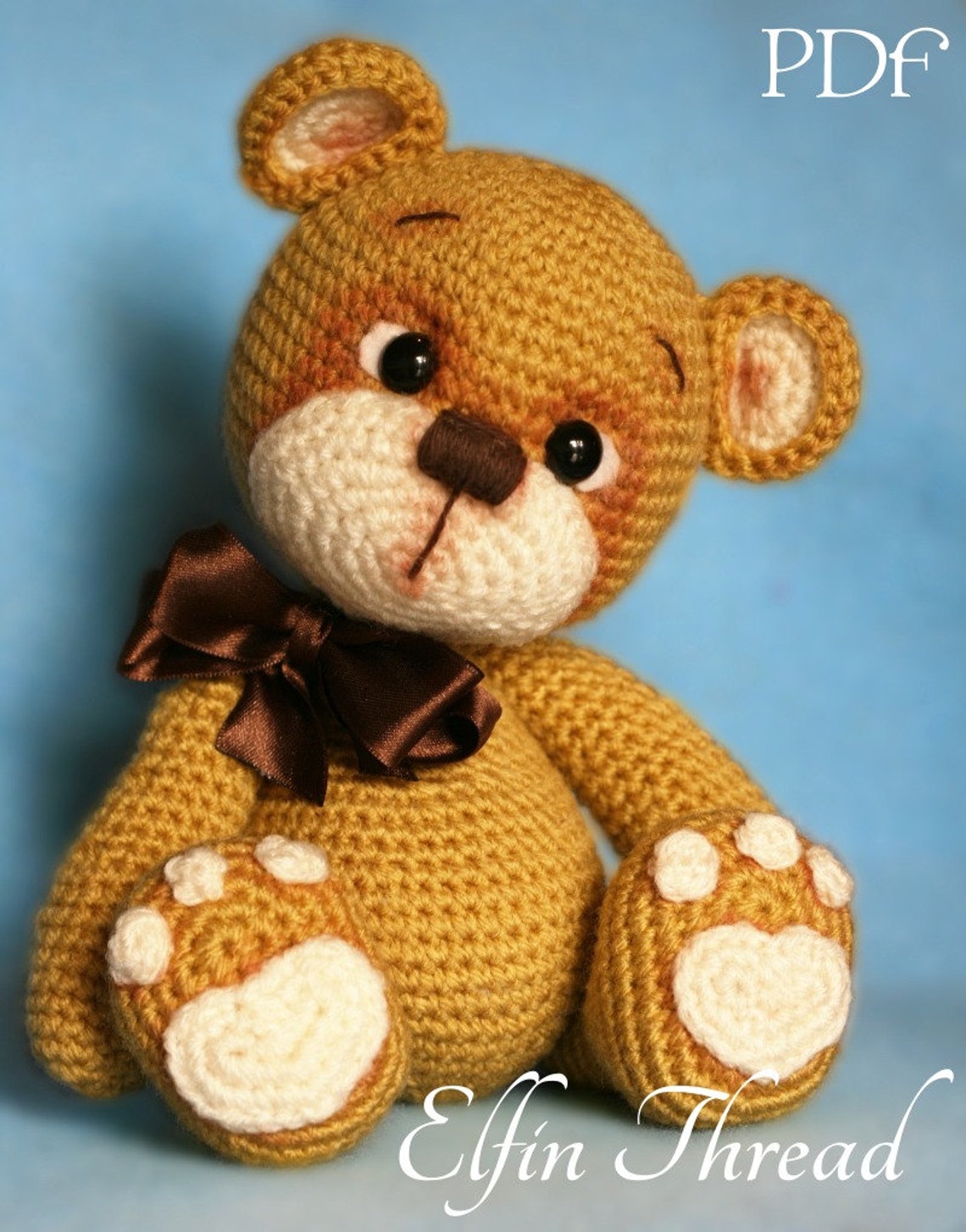 Elfin Thread Teddy Bear Amigurumi PDF Pattern Bear Crochet | Etsy Canada