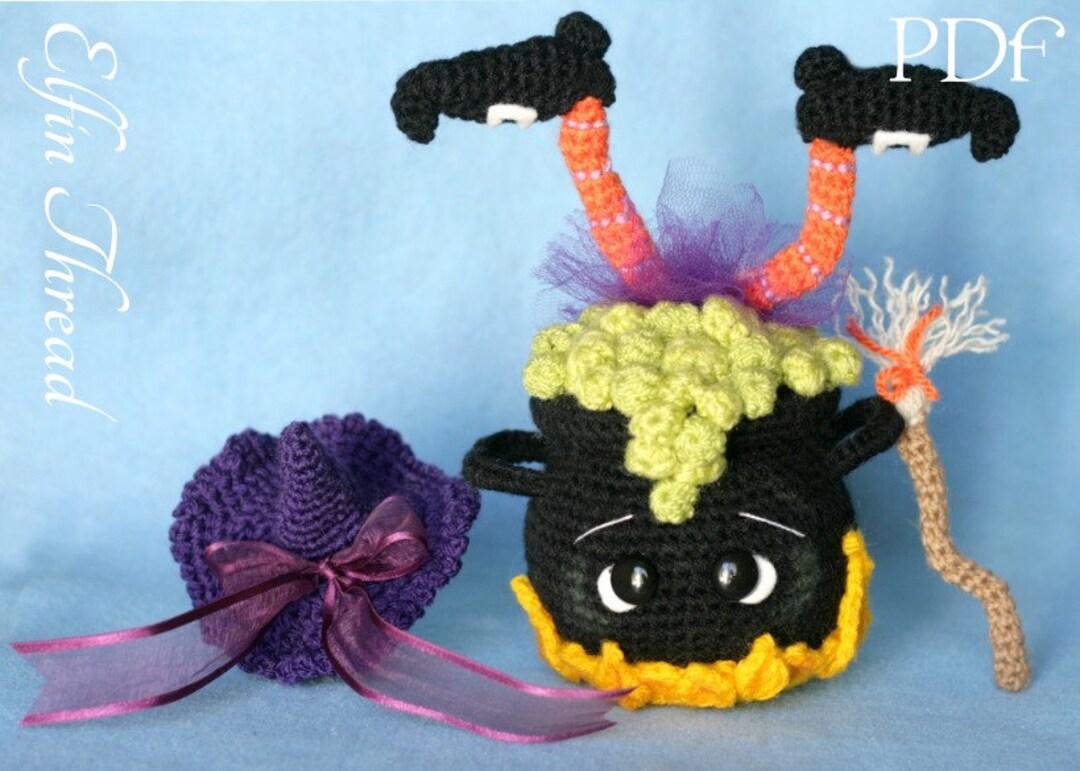 Elfin Thread -halloween Witch Cauldron Amigurumi PDF Pattern (crochet ...