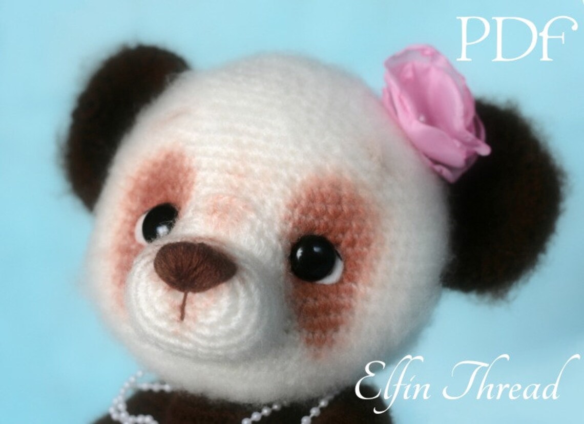 Elfin Thread - Panda Bear Amigurumi PDF Pattern ( Crochet Panda Bear ...