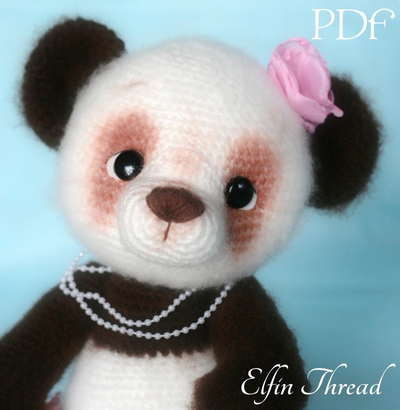 Elfin Thread - Panda Bear Amigurumi PDF Pattern ( Crochet Panda Bear ...