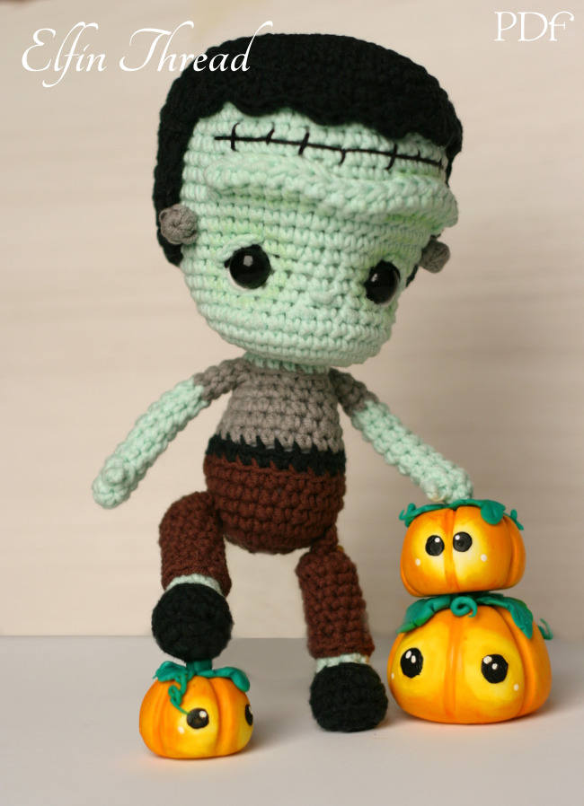 Elfin Thread Frankenstein Chibi Doll Amigurumi PDF Pattern | Etsy