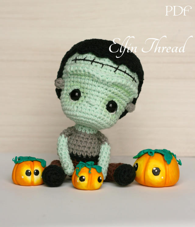 Elfin Thread Frankenstein Chibi Doll Amigurumi PDF Pattern | Etsy