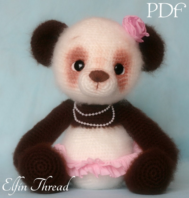 Elfin Thread - Panda Bear Amigurumi PDF Pattern ( Crochet Panda Bear ...