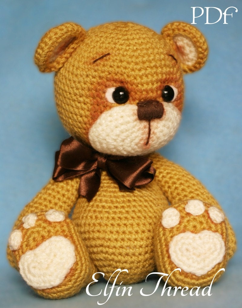 Elfin Thread Teddy Bear Amigurumi PDF Pattern Bear Crochet | Etsy Canada