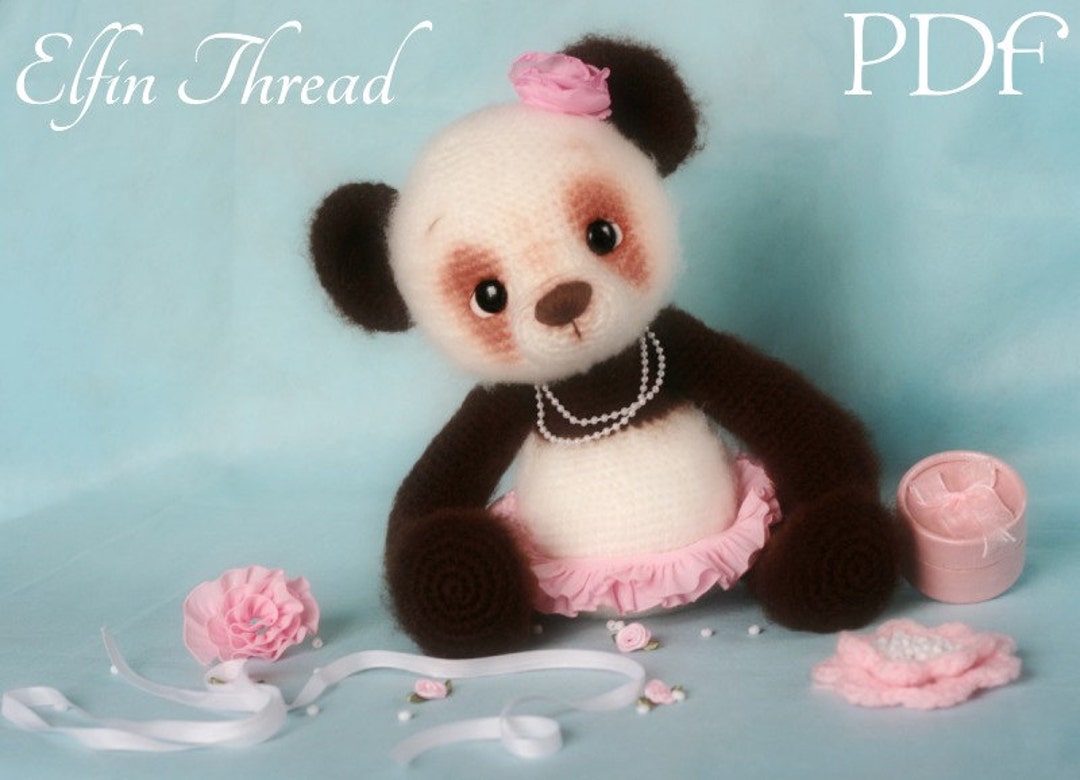 Elfin Thread - Panda Bear Amigurumi PDF Pattern ( Crochet Panda Bear ...