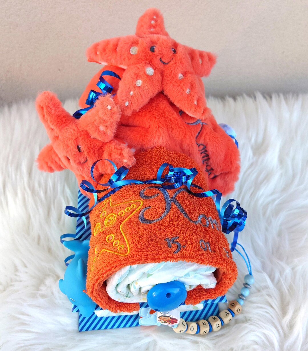 Diaper Cake, Baby Gift, Baby Gift Set, Personalized Baby Gift, Present ...