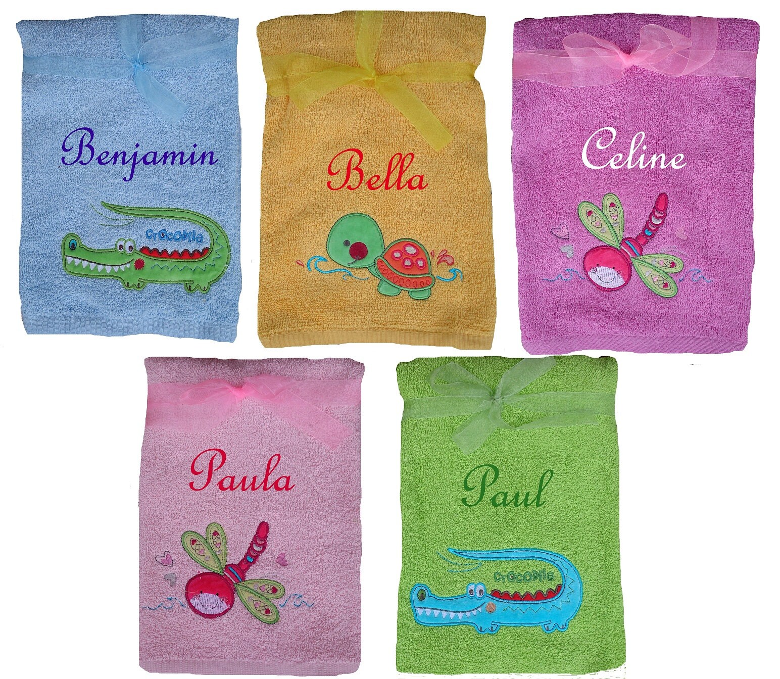 Kinder Handtuch mit Namen & Motiv bestickt Taufe - Etsy.de