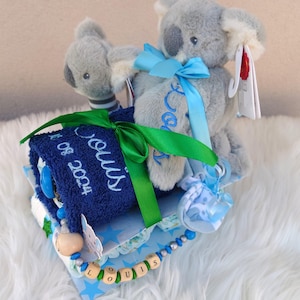 Diaper Cake, Baby Gift, Baby Gift Set, Personalized Baby Gift, Present ...