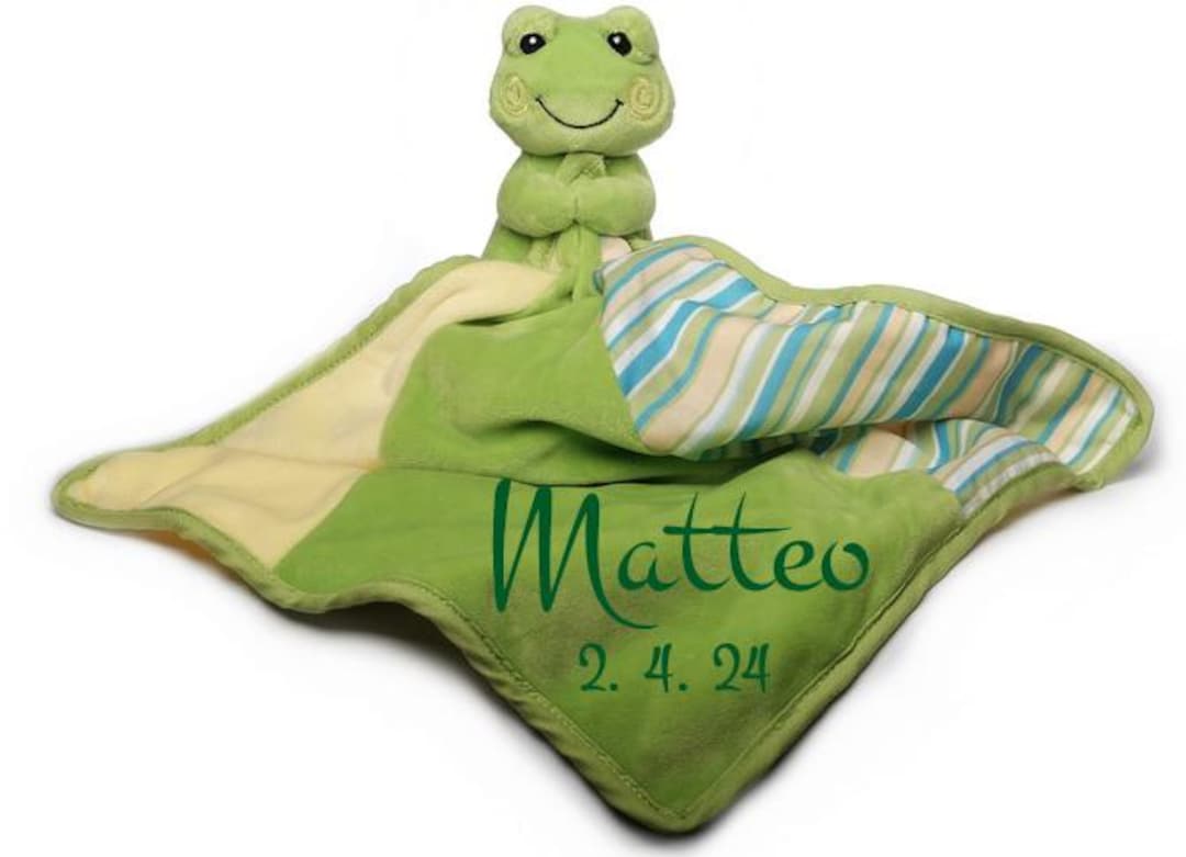Baby Comforter Name, Baby Frog, Frog Bedding, Knuffeldoek, Doudou ...