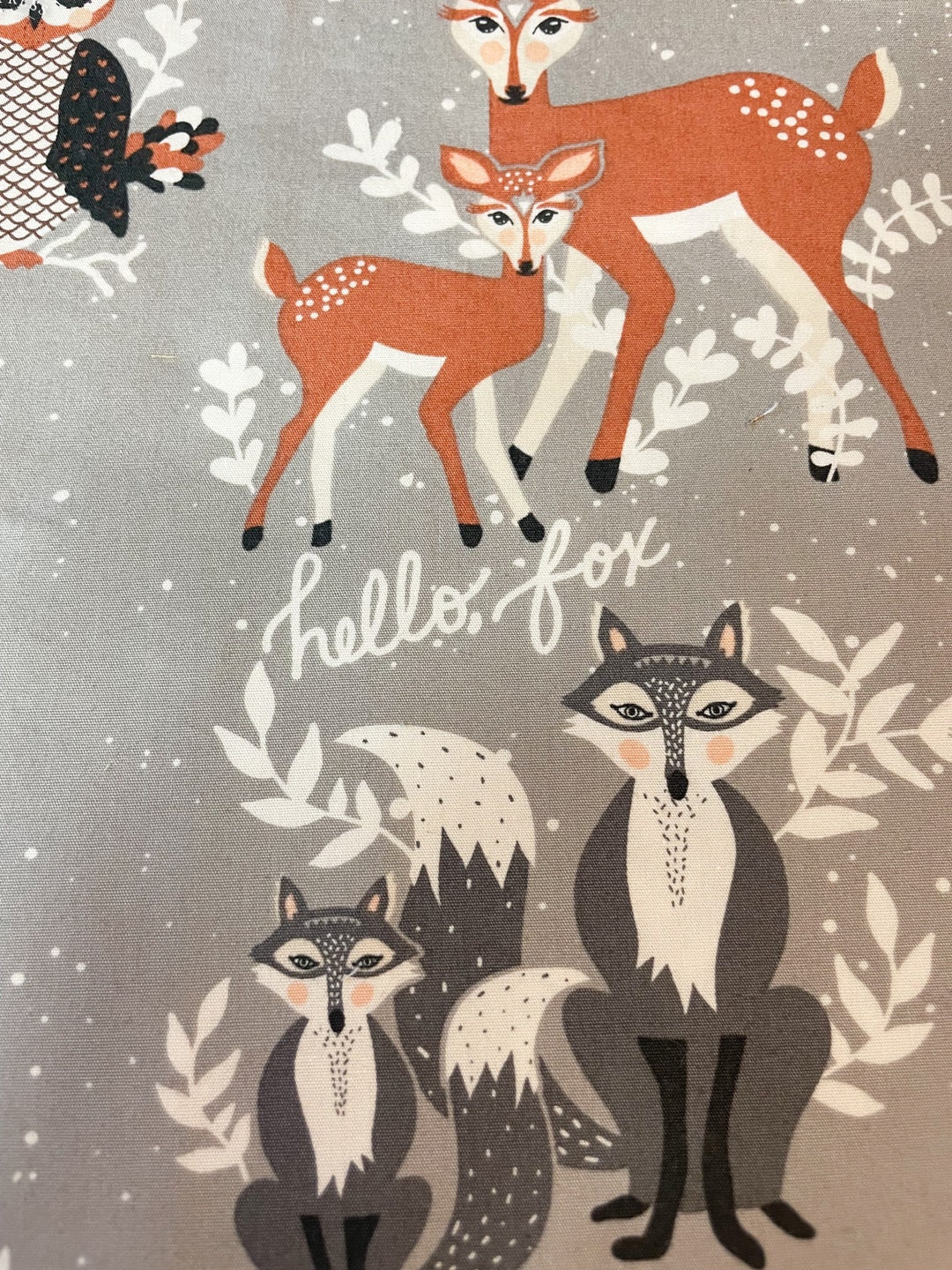 Hello Bear Fabric, Art Gallery Hello Bear Winter Fabric, Fabric Destash ...