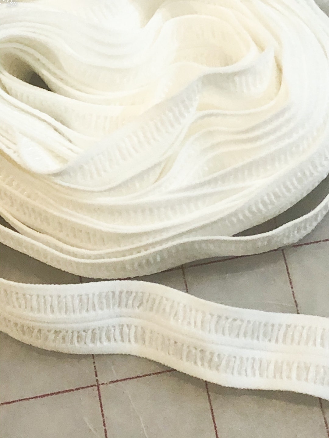 Foldover Elastic, White Foldover Elastic, 3/4 in Elastic - Etsy