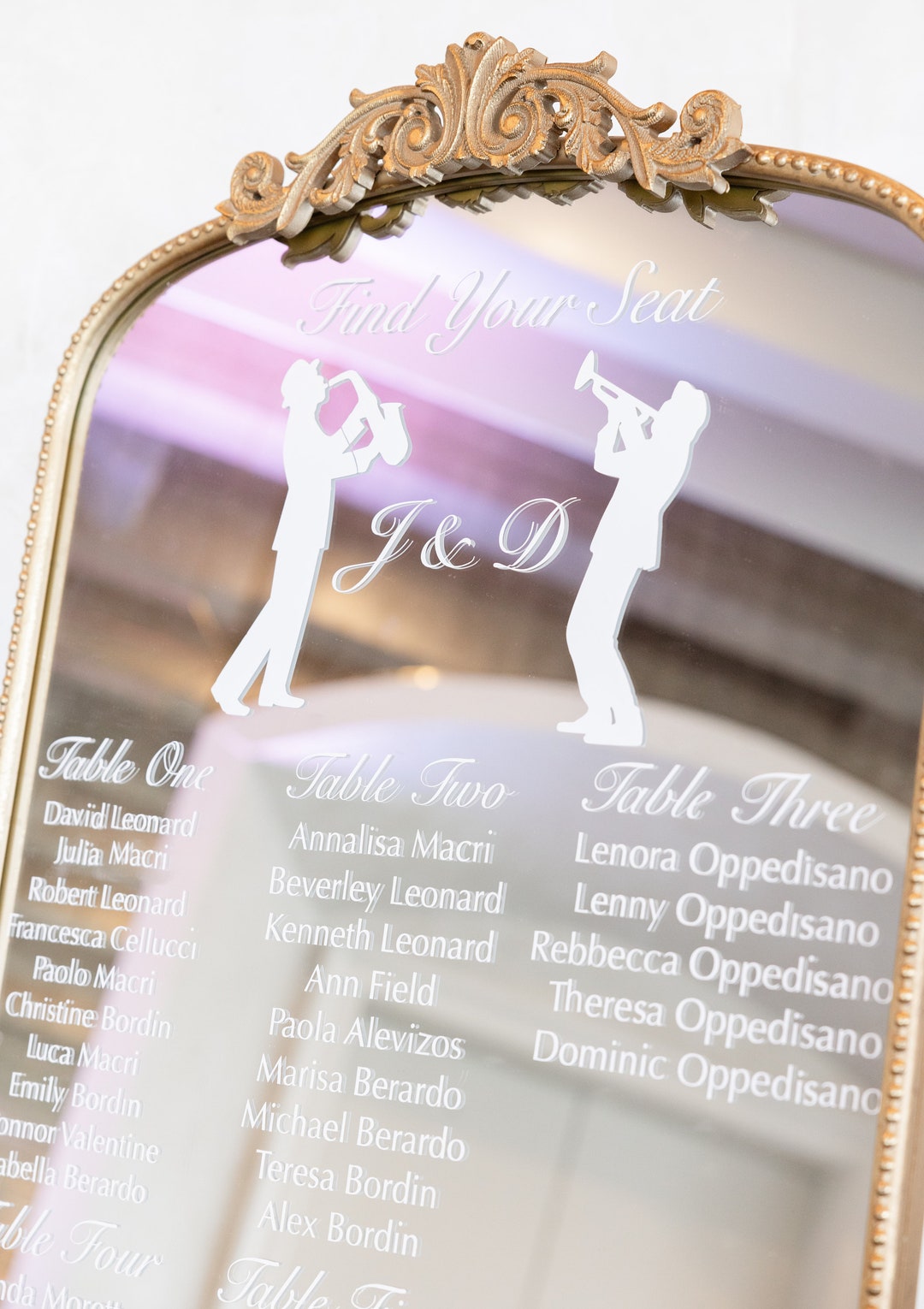 Custom Wedding Seating Chart Decals - Title + Names - Etsy