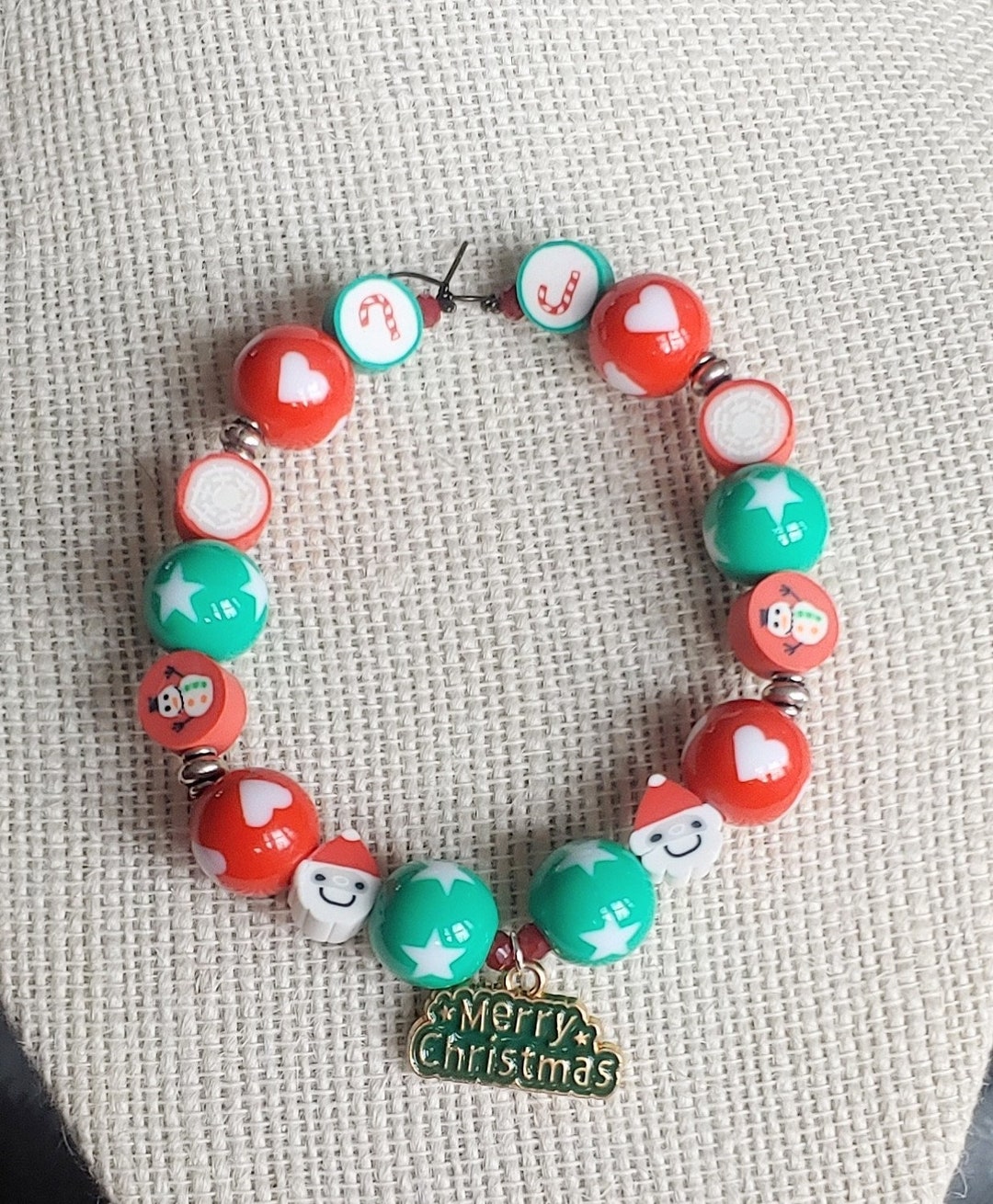 Merry Christmas Charm Bracelet - Etsy