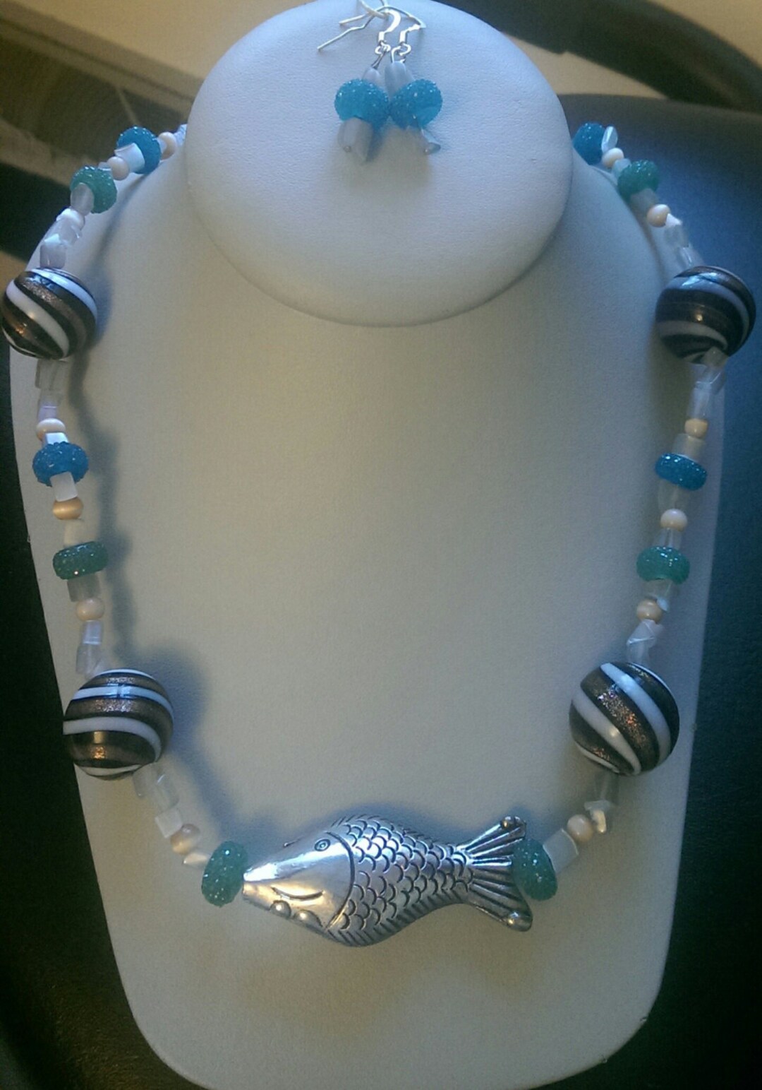 Pewter Fish With Blue and Tan Set - Etsy