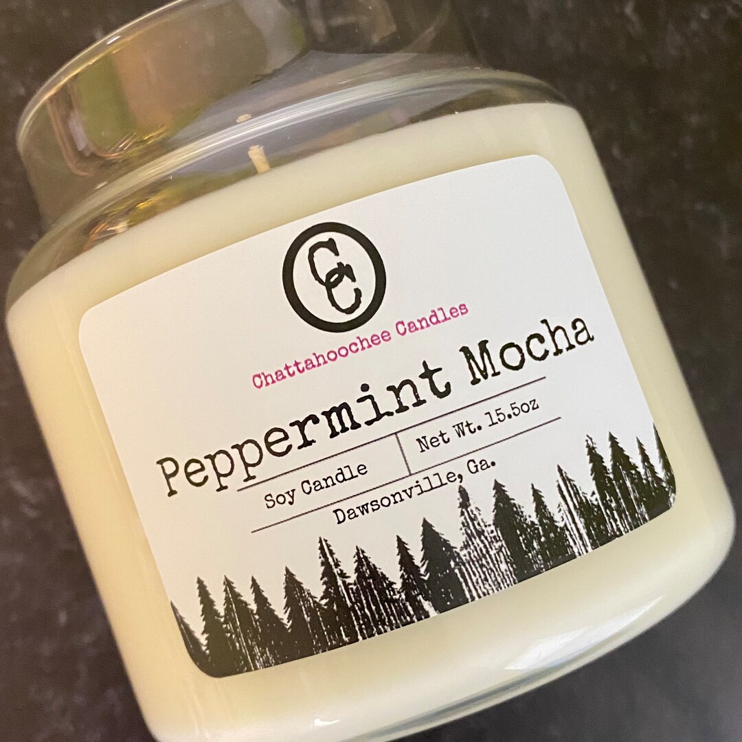 Peppermint Mocha 3 Wick Scented Soy Candle Christmas Candle, Holiday Candles, Gifts for Her ...