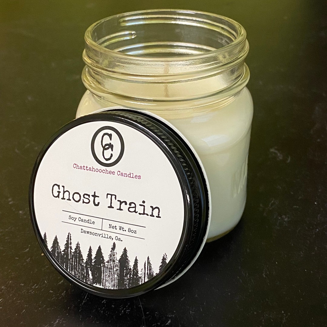 Ghost Train Mason Jar Soy Candle, Spooky Collection, Halloween Candles ...