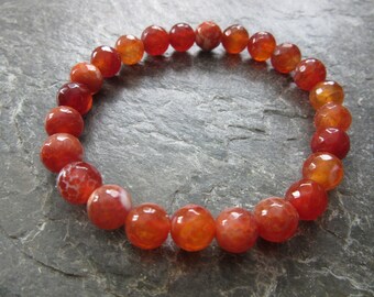 Fire Agate Bracelet | Etsy
