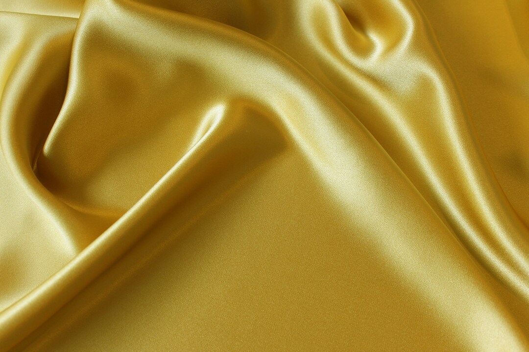 Yellow Silk Charmeuse, Silk Fabric, Fabric by the Yard, Silk Charmeuse ...