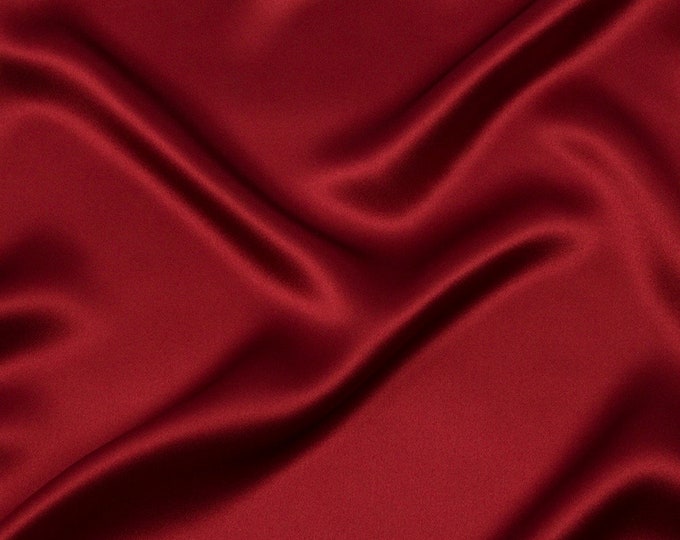 Red Silk Charmeuse, Red Stretch Charmeuse, Red Silk Fabric by the Yard ...