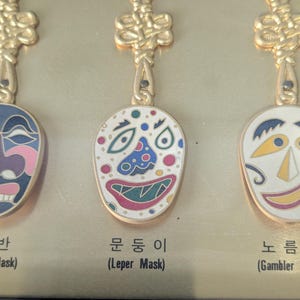 Rare Collectible Vintage Korean Folk Gold Colored and Enamel Decorative ...