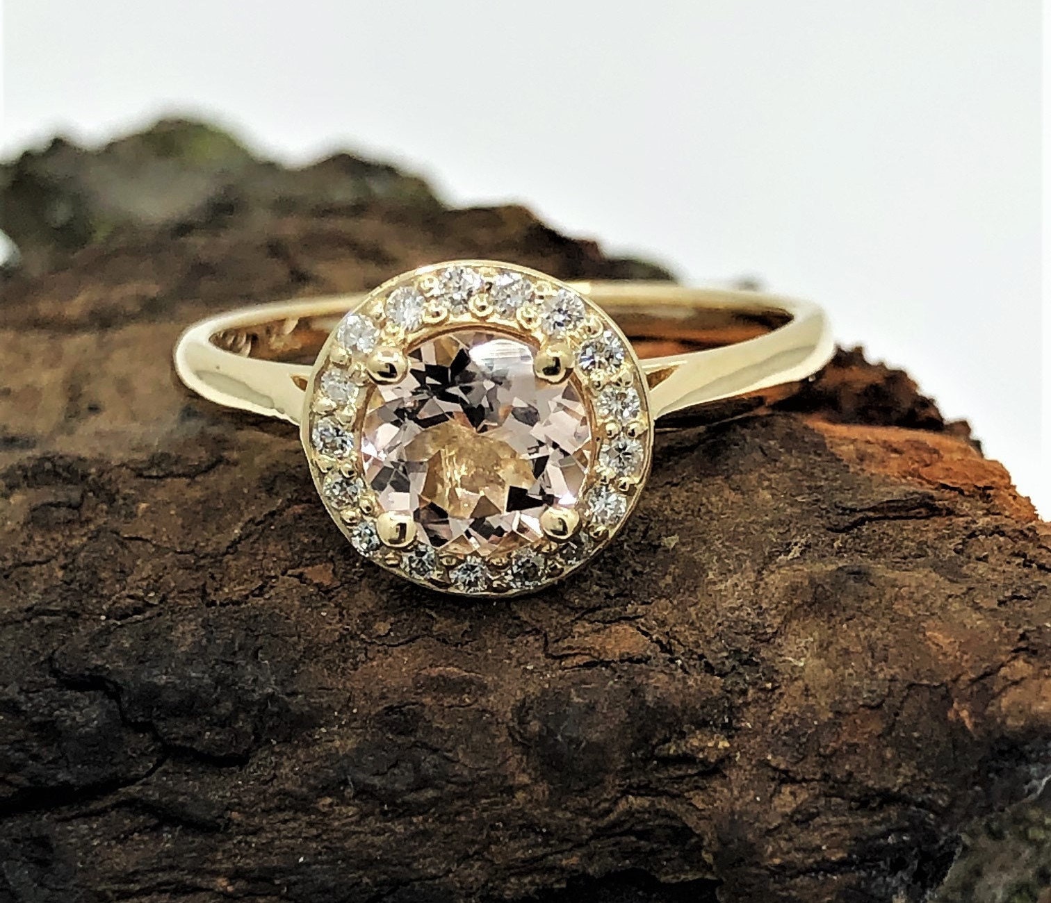 14k Gold Diamond Ring Engagement Ring 6mm/0.80 Carats Round | Etsy