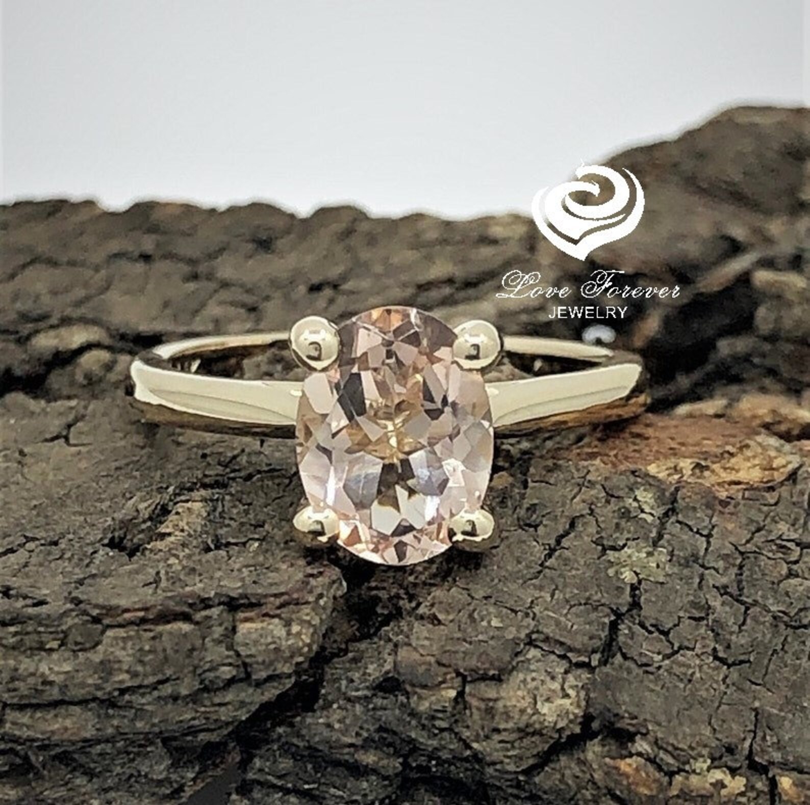 Oval Cut Engagement Ring 14k Yellow Gold Oval Solitaire Ring - Etsy