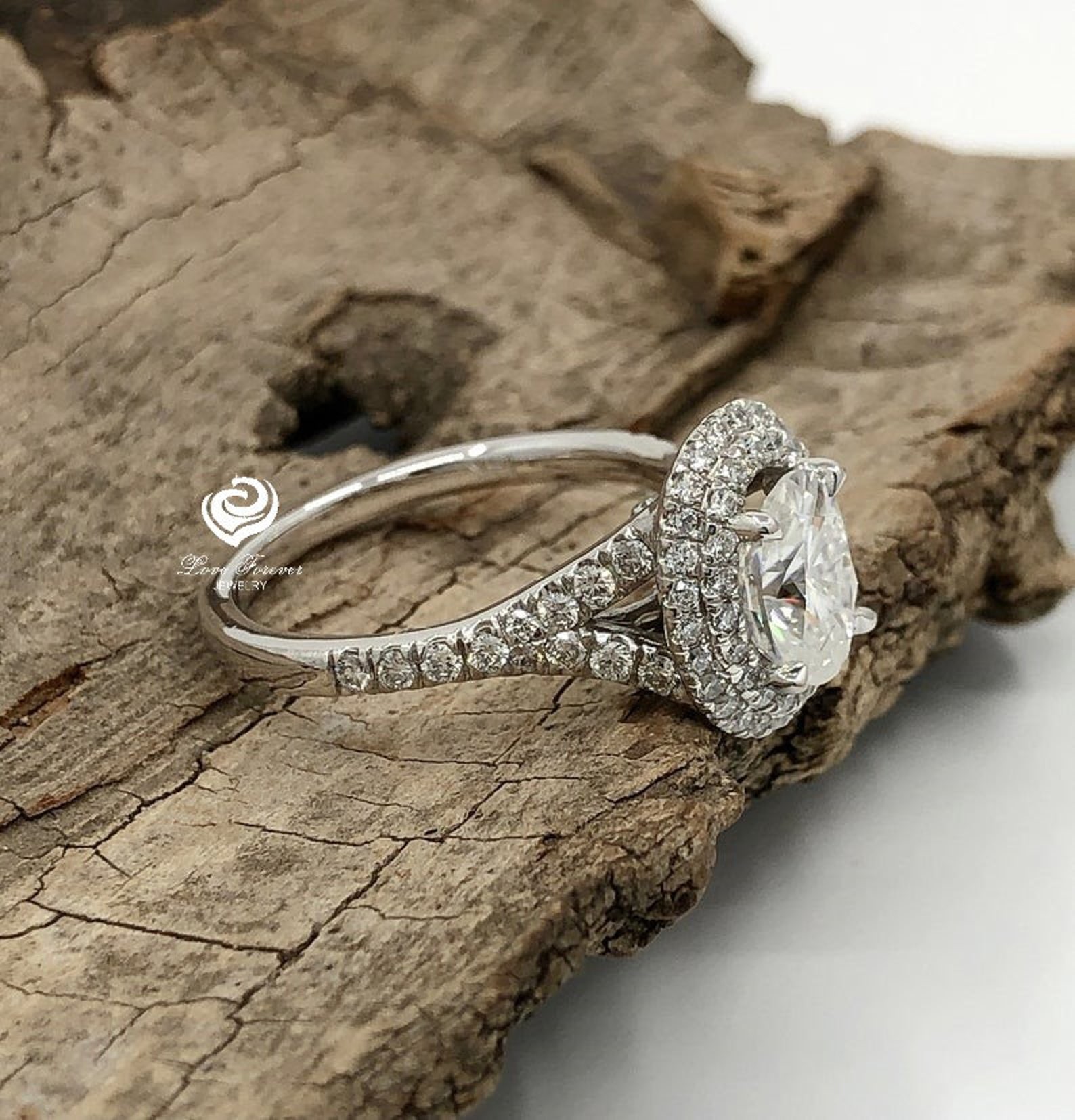 Oval Engagement Ring White Gold Oval Ring 1.50 CT Oval D-F - Etsy