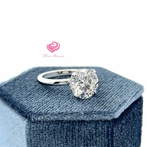 3 CT Lab Grown Diamond Engagement Ring 14k White Gold, Round Cut ...