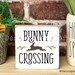 Bunny Crossing Sign Farmhouse Tiered Tray Decoration Mini Sign 10x10 ...