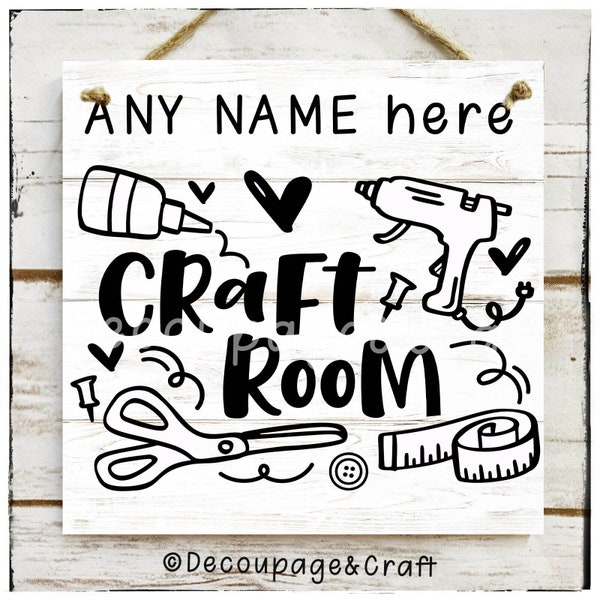 Craft Room Sign - Etsy