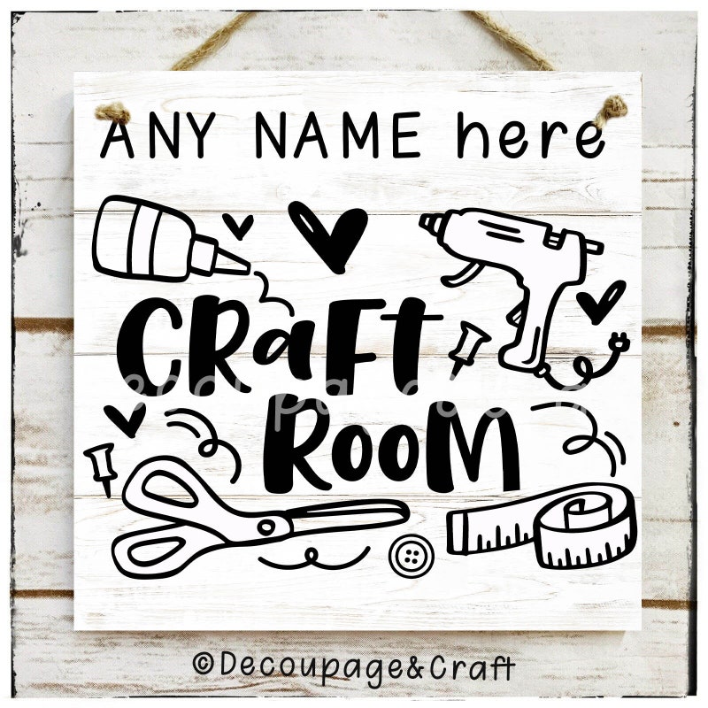 Craft Room Sign - Etsy