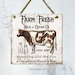 Farm Fresh Milk Hanging Plaque/sign Handmade Decoupaged Farmhouse Fresh ...