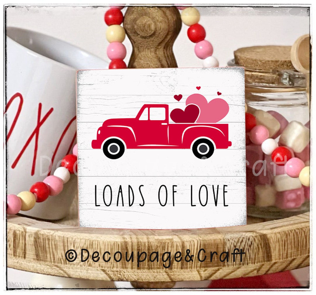 Loads of Love Sign Farmhouse Tiered Tray Decoration Mini Sign 10x10 ...