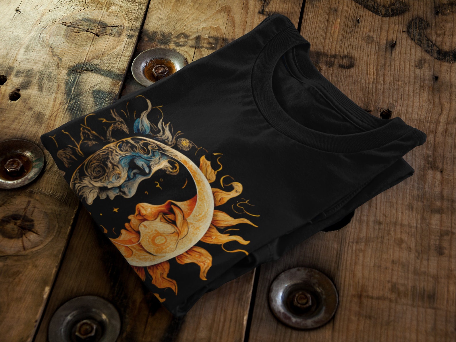 Sun and Moon T-shirt Crescent and Sun T Shirt Astronomy Manifesting ...