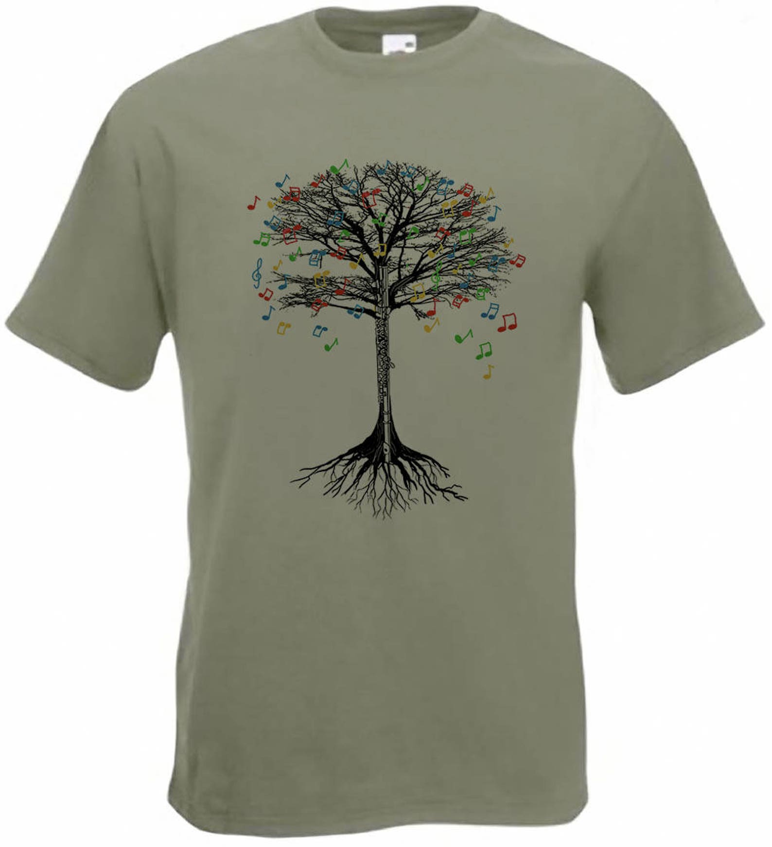 Flute T-shirt Musical Tree in sizes Small to XXL | Etsy