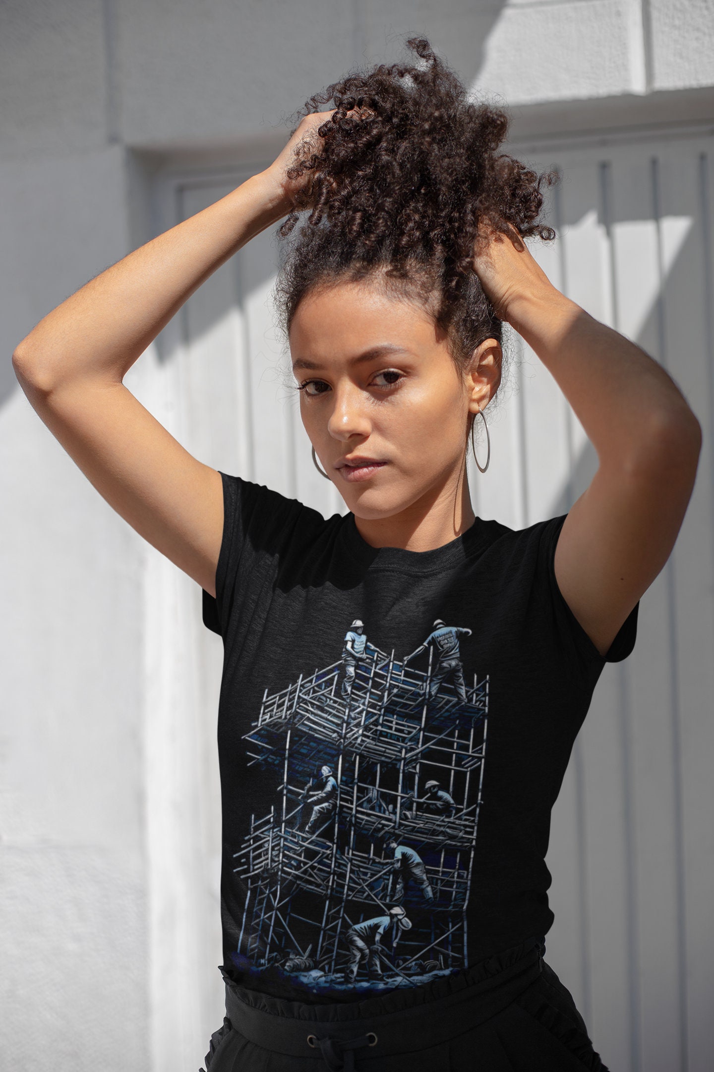 Scaffolder T-shirt Scaffolding Construction Father's Day Gift Black ...