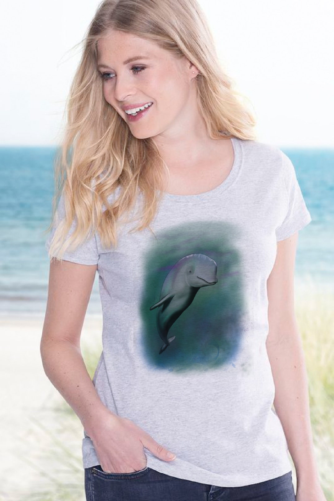Beluga Whale T-shirt Lady Fit Beluga Tee Shirt Dolphin Gift Gift for ...