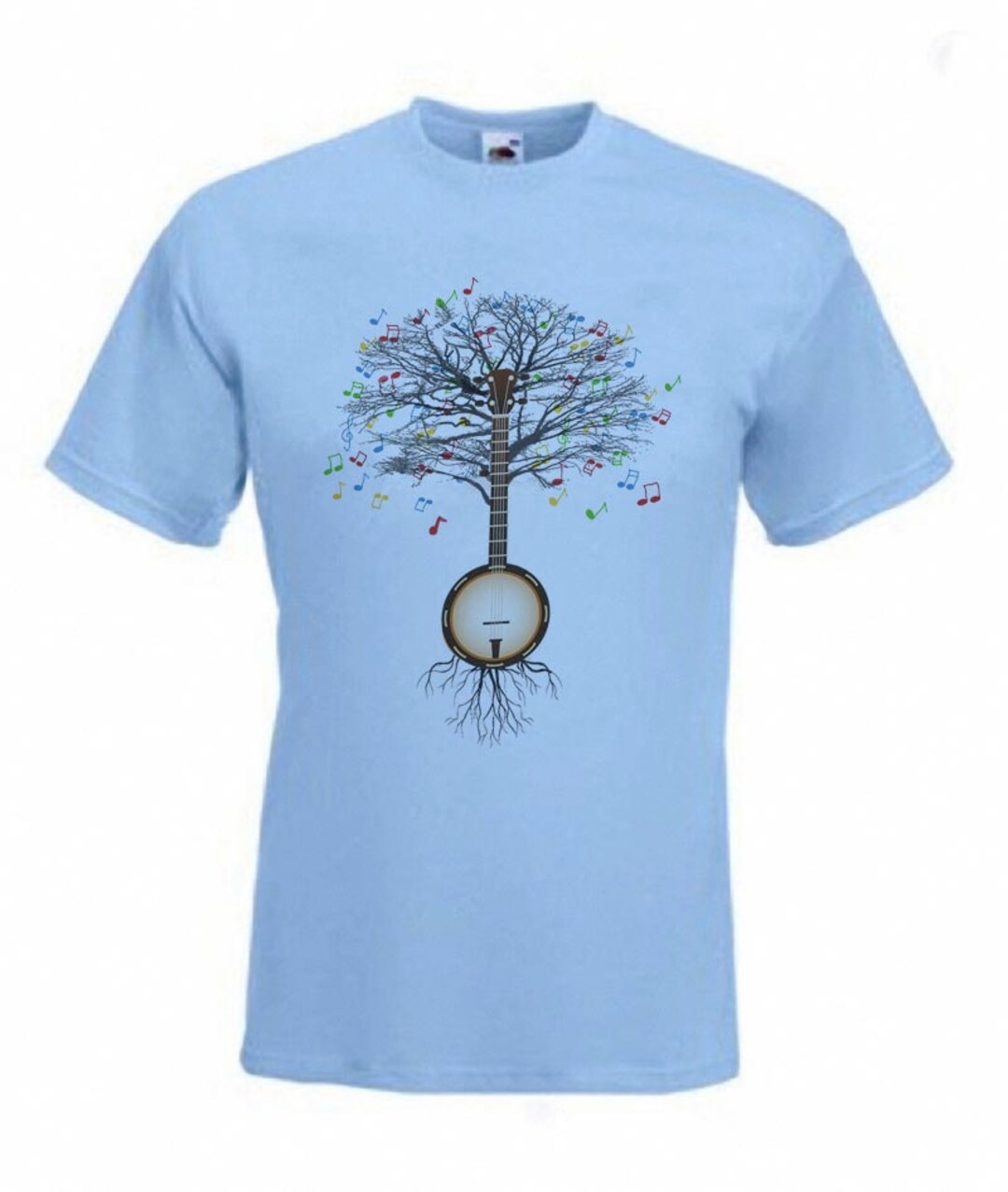 Banjo T-shirt Country, Folk, Irish Traditional Musical Banjo Tree in ...