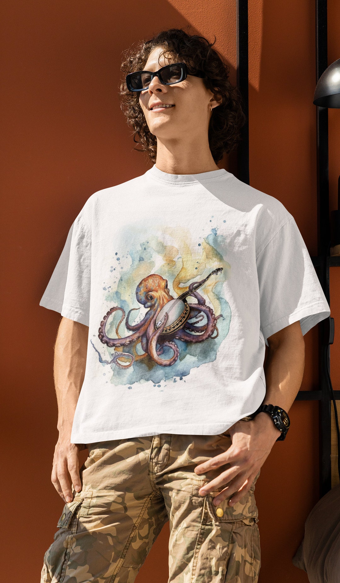 Banjot-shirt Octopus Playing Banjo Tee Lover Gift Country, Folk, Irish ...