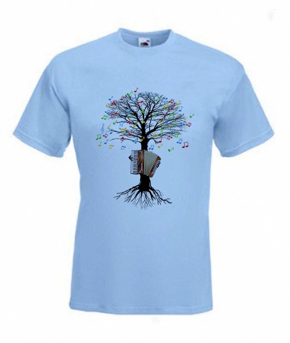 Accordion T-shirt Musical Tree Accordionist in All Sizes | Etsy