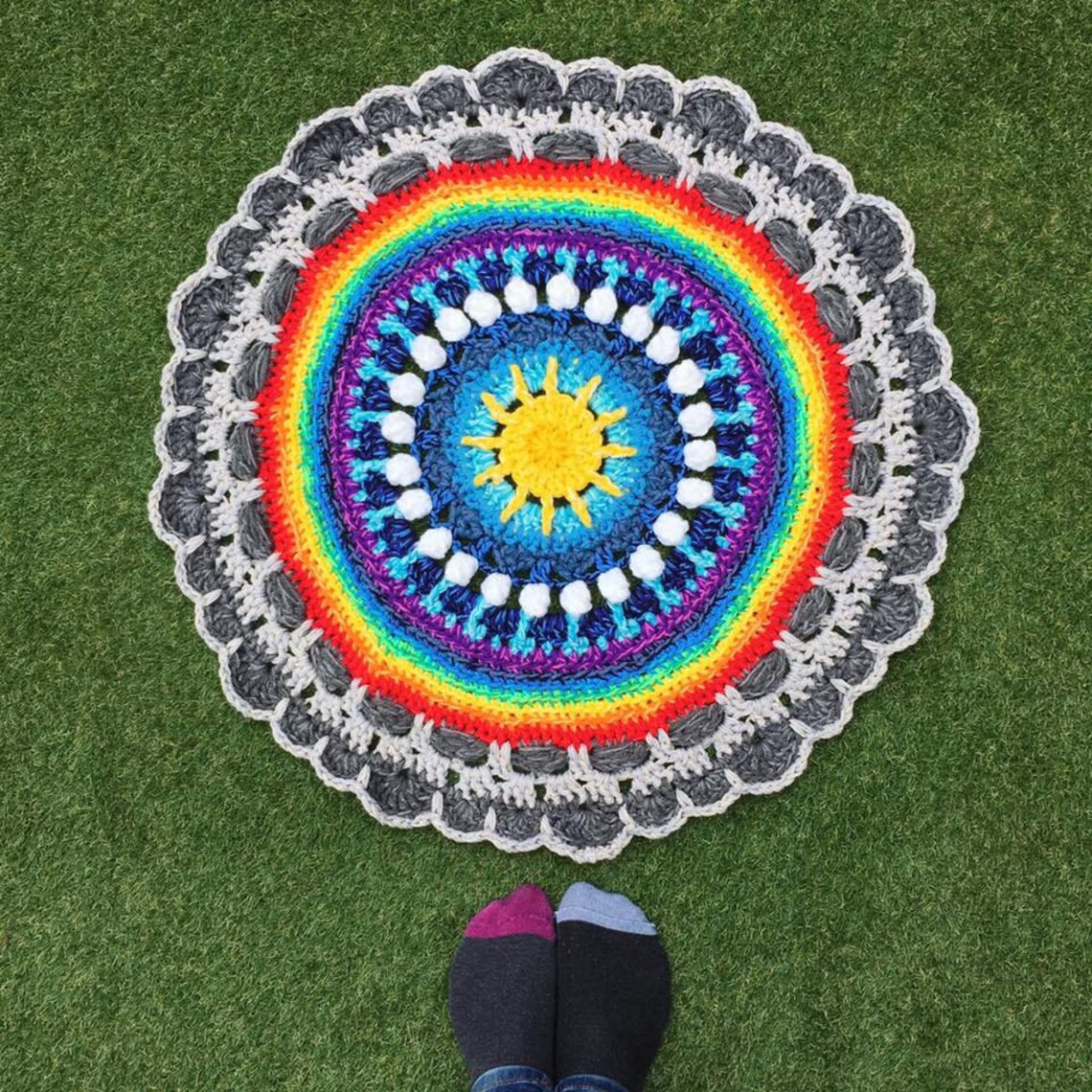 Little V's Rainbow Sky Mandala. Stunning Crochet Pattern. Digital PDF ...