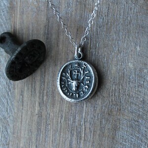 Saint Hubertus-patron Saint-stag Medieval Wax Seal Charm Sterling ...