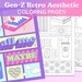 Gen Z Aesthetic 90s Retro Coloring Pages Grid Typography Quotes ...