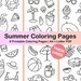 Beach Fun Coloring Pages Summer Holiday Activity for Kids Pool Party ...