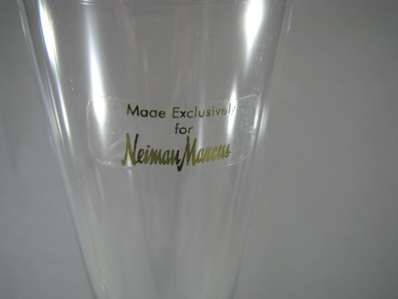 Pair Neiman Marcus Very Tall Blown, Gold Spiral Champaign Stems Made in ...