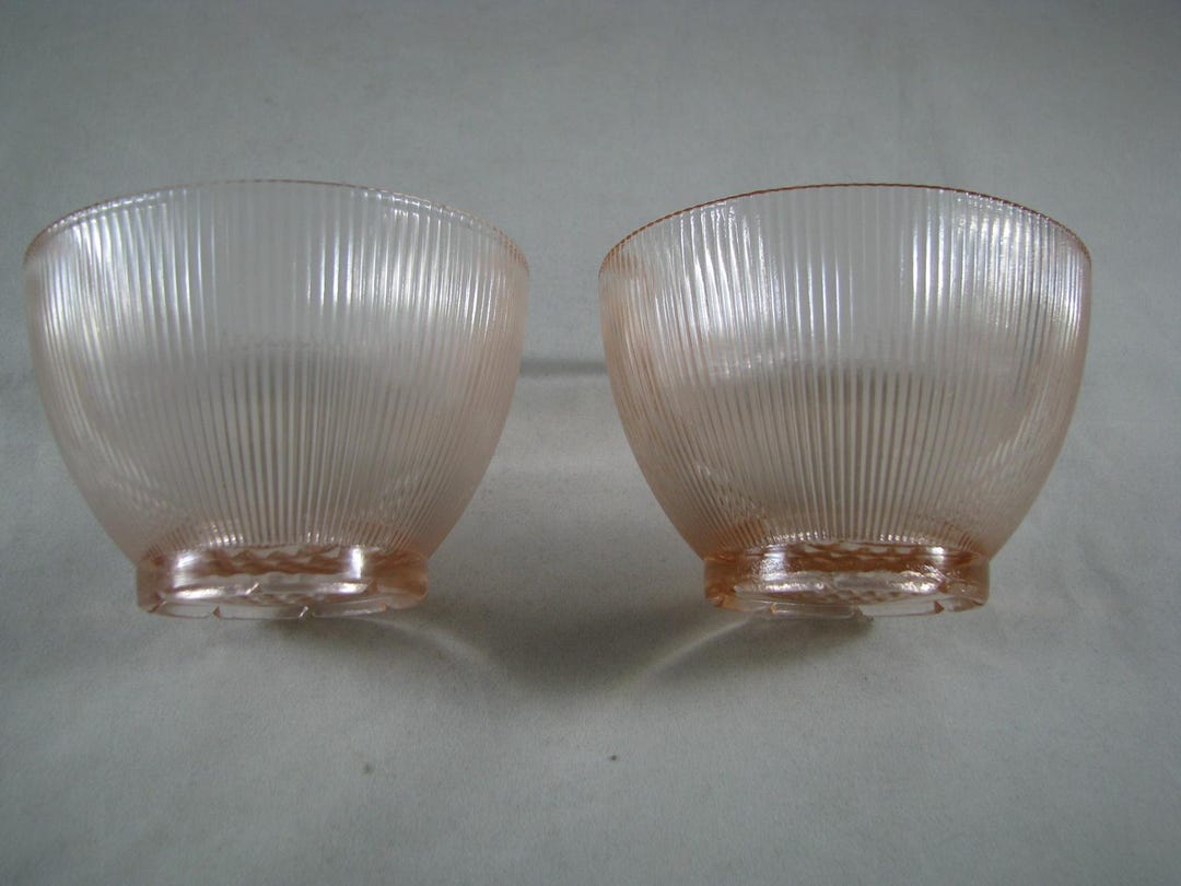 Homespun "fine Rib" Pink Depression Glass by Jeannette Glass Co Made ...