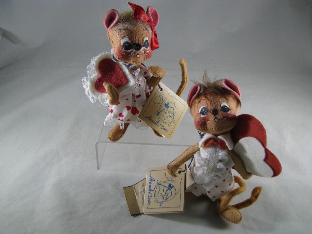 Annalee Valentine Mice Boy and Girl 7 Tall 0341 Beautiful Pair ...
