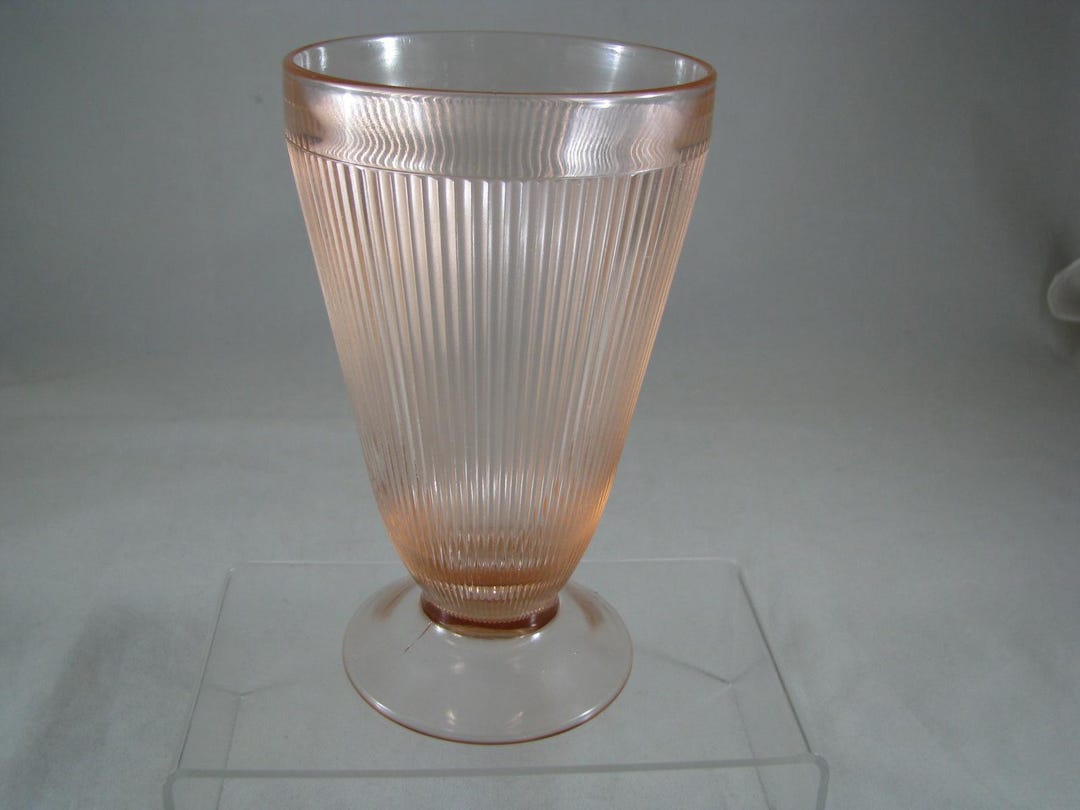Homespun "fine Rib" Pink Depression Glass by Jeannette Glass Co Made ...